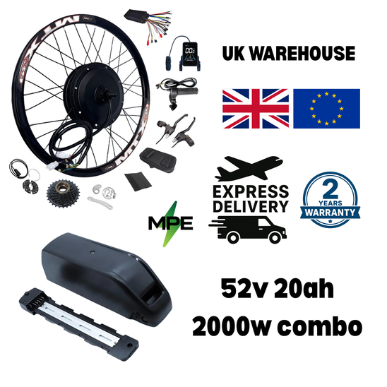 52V 20Ah 2000W MTX Full Ebike Motor Kit Combo (Includes battery) UK