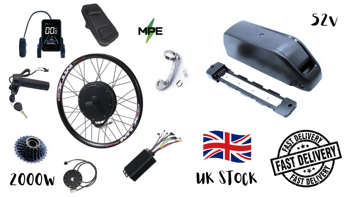 52V 2000W MTX Full Ebike Motor Kit Combo (Includes battery) UK STOCK