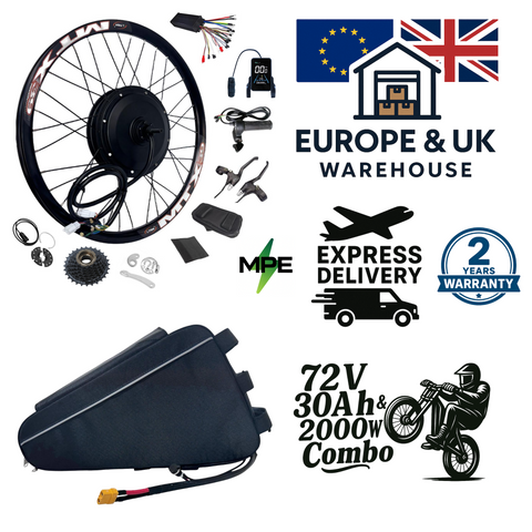72V 30Ah 2000W MTX Full Ebike Motor Kit Combo FREE Worldwide Delivery
